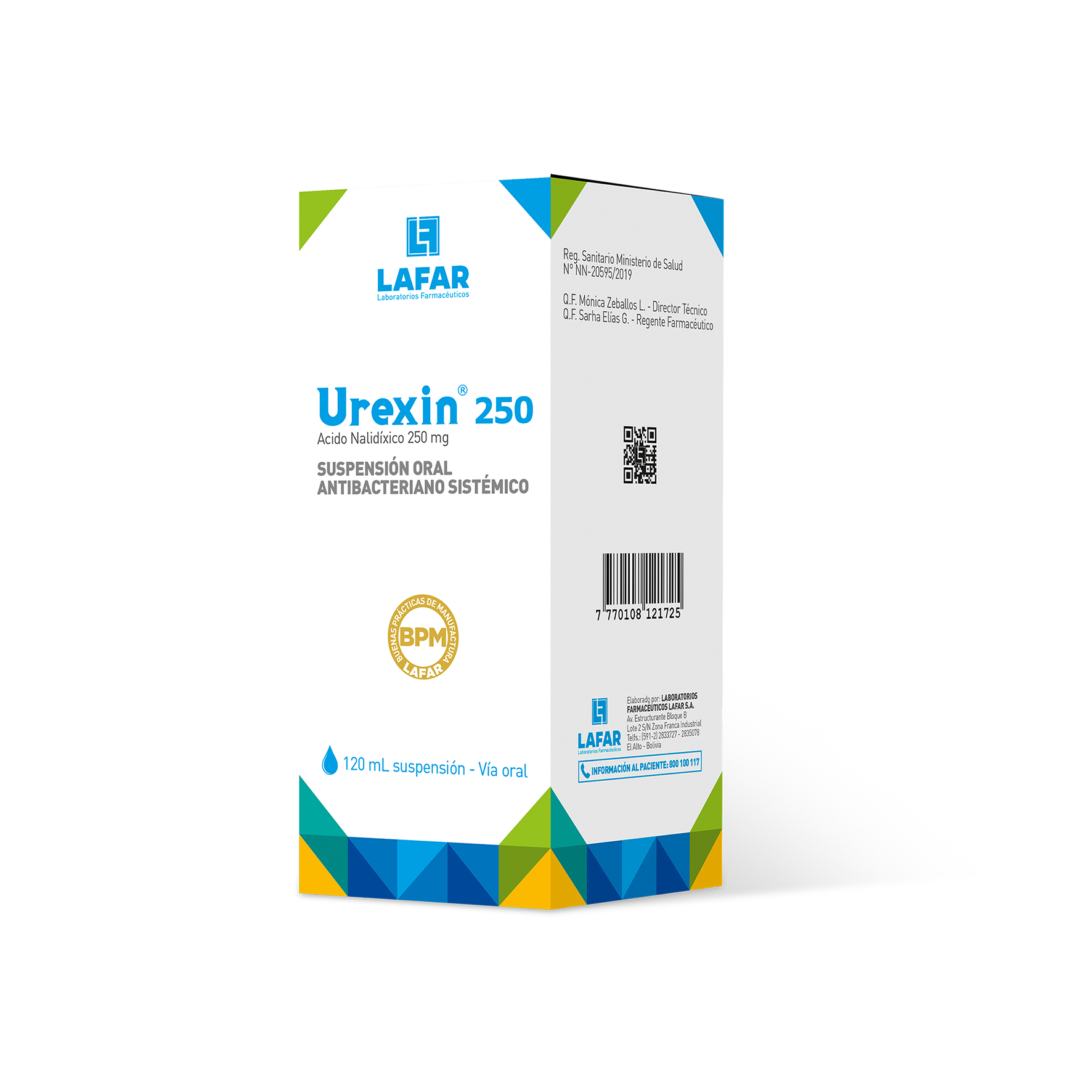 UREXIN 250 MG SUSP. 120 ML