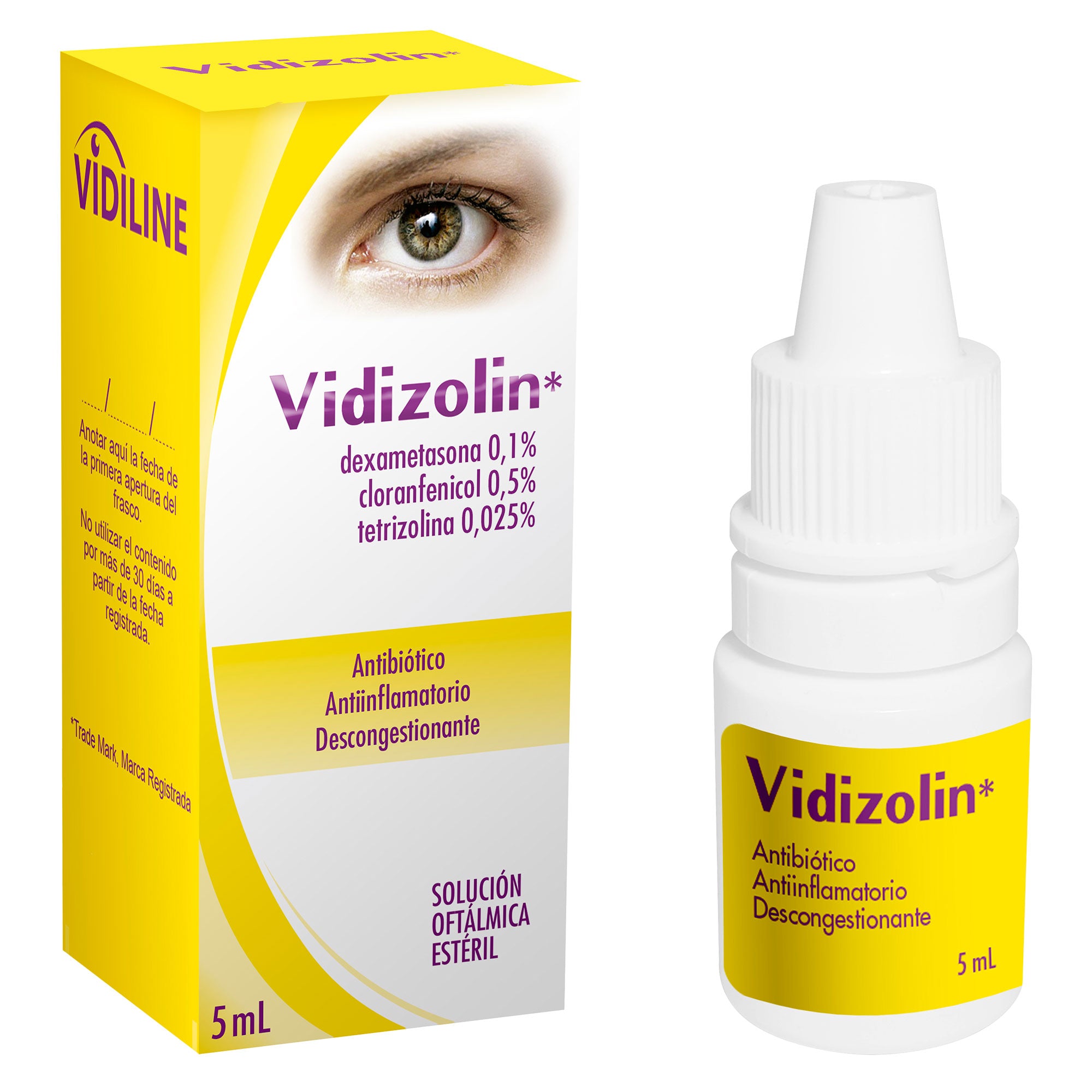 VIDIZOLIN COLIRIO FRASCO X 5 ML