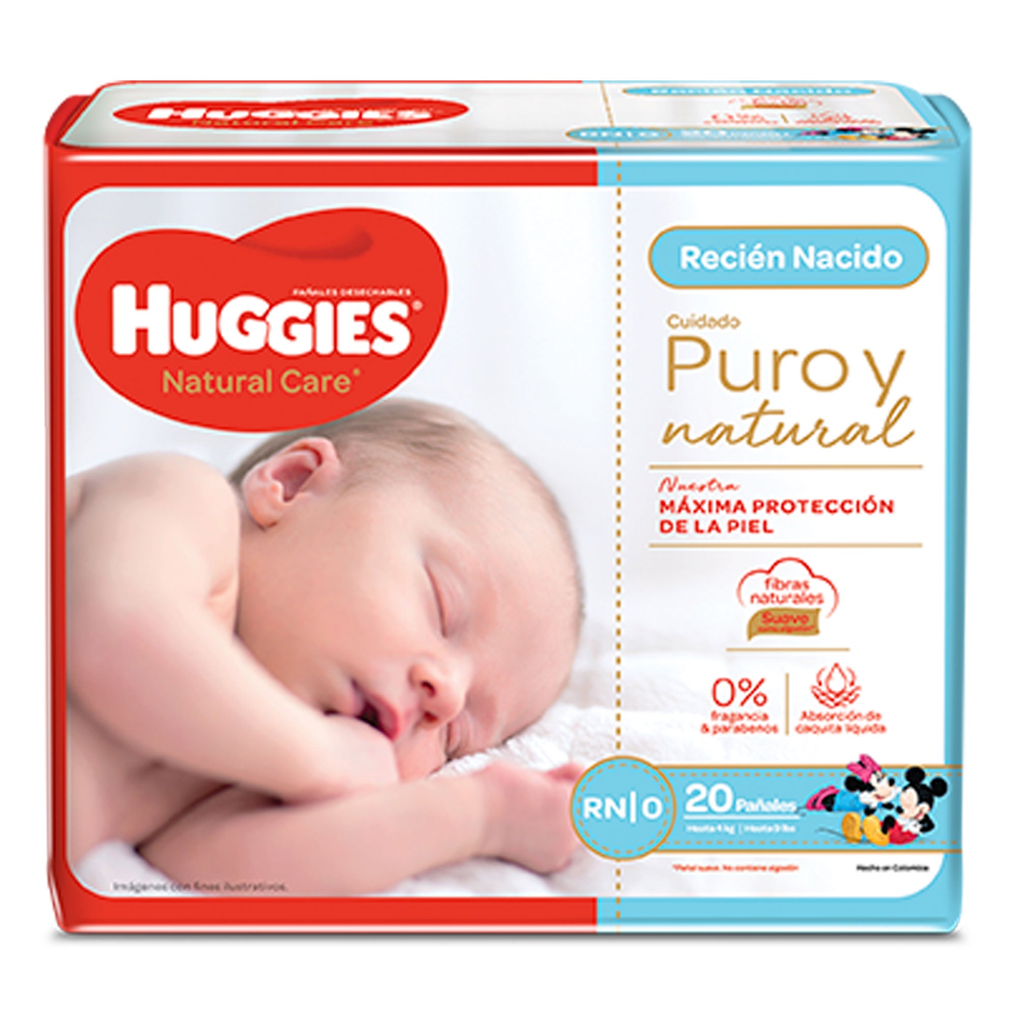 HUGGIES ROJO RECIEN NACIDO X 20