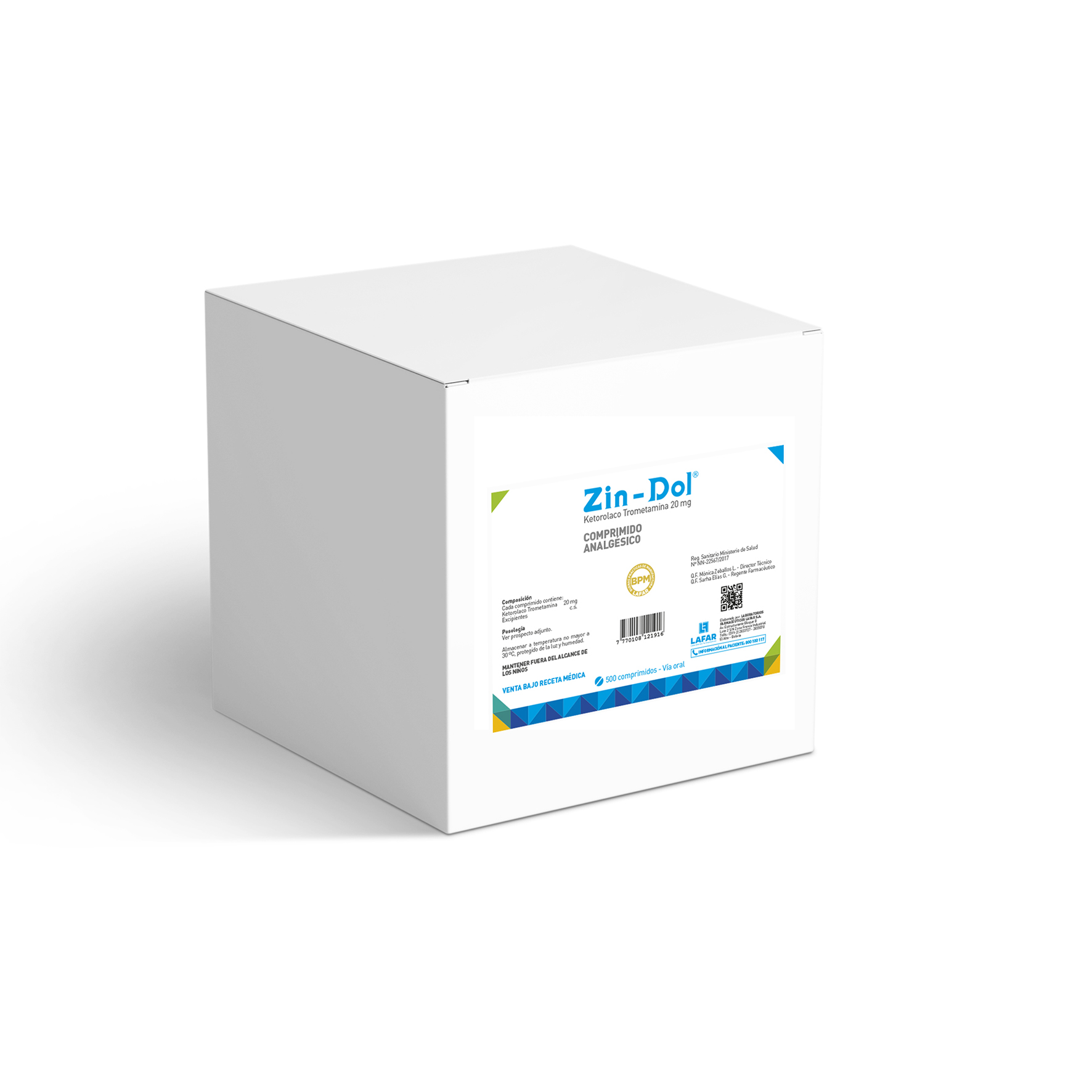 ZIN-DOL 20 MG X 500 COMPR.